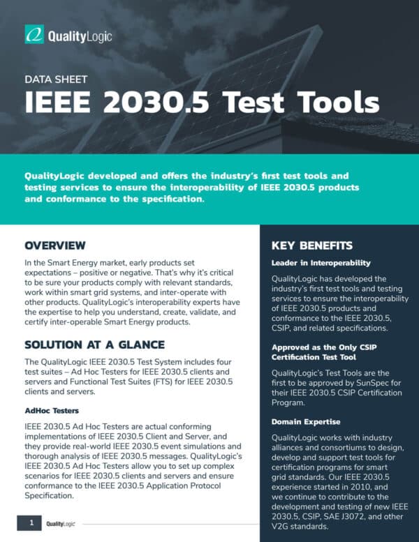 IEEE 2030.5 Test Tools - QualityLogic
